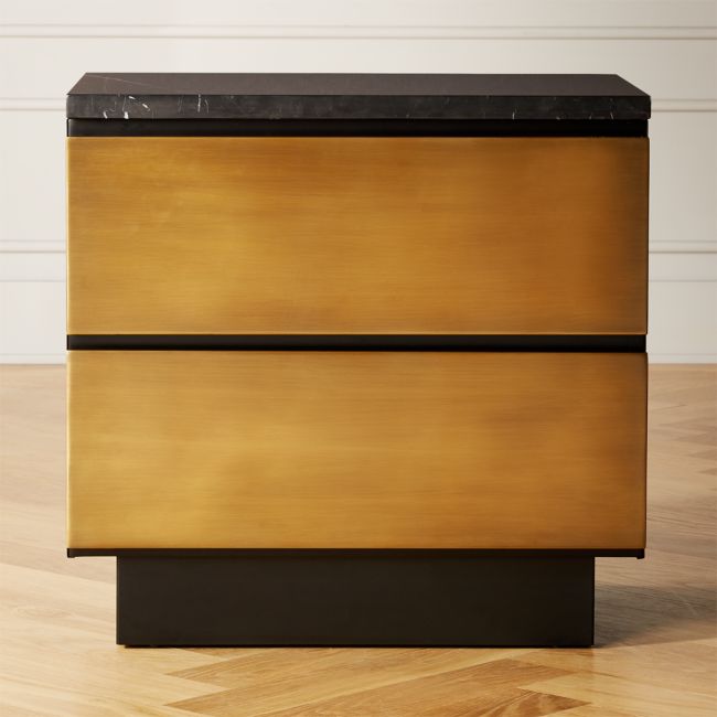 Black and brass nightstand store