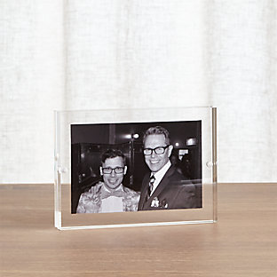 Acrylic 5x7 Block Picture Frame | Crate and Barrel