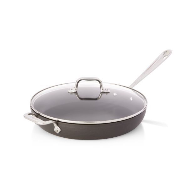All-Clad HA1 Hard-Anodized Non-Stick 12" Fry Pan with Lid in Individual ...