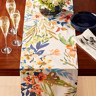 Table Runners: Linen, Cotton & Polyester | Crate and Barrel