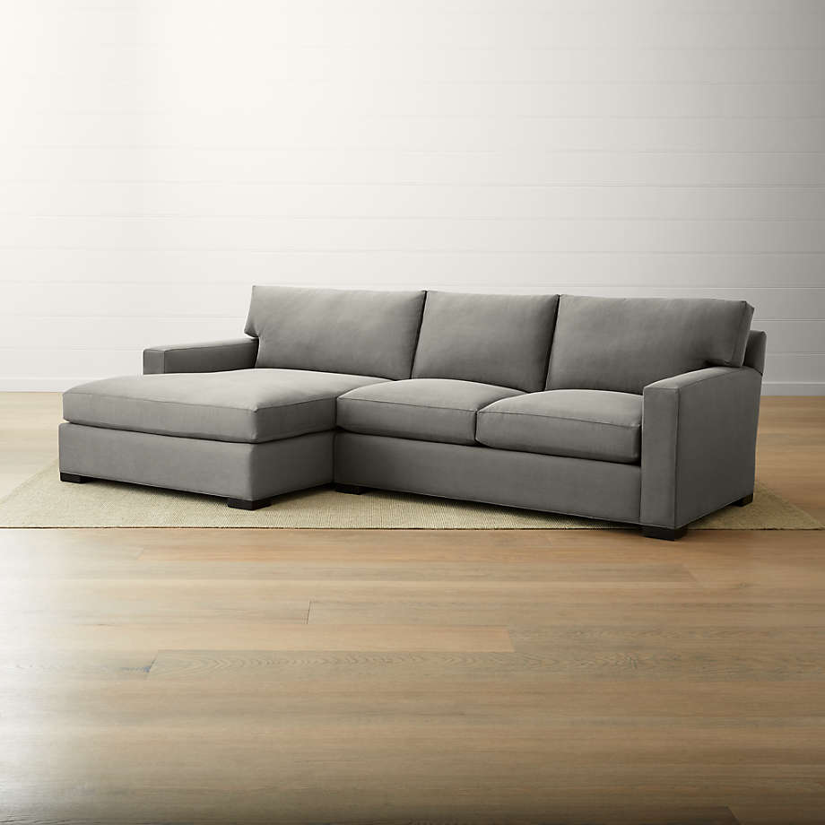 Axis II 2-Piece Left Arm Double Chaise Sectional Sofa + Reviews | Crate ...