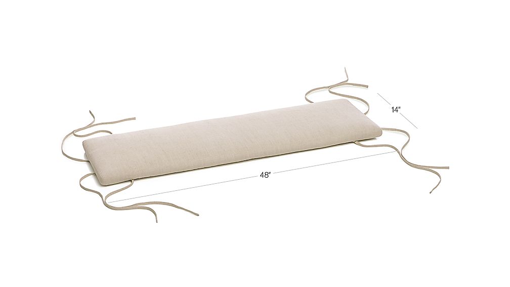 Basque Natural Bench Cushions | Crate and Barrel