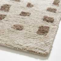Calais Textured Wool-Blend Hand-Knotted Latte Brown Area Rug 6'x9 ...