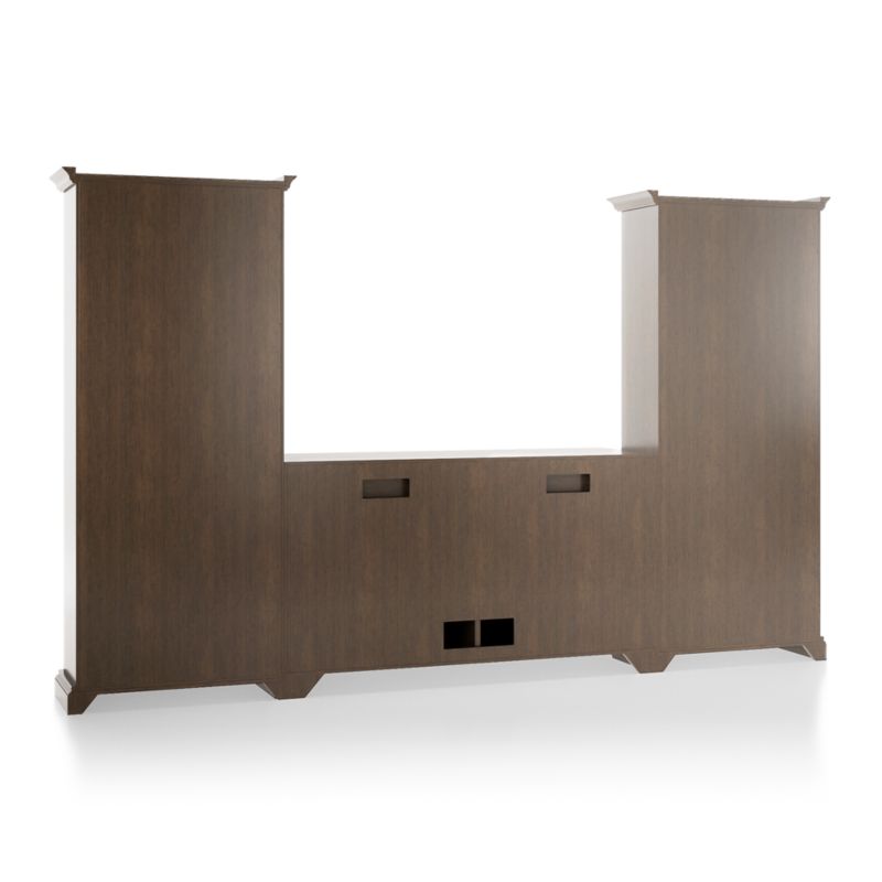 Cameo Pinot Lancaster 3-Piece Glass Door Entertainment Center with ...