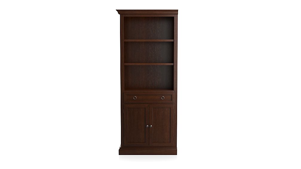 Cameo Aretina Left Storage Bookcase | Crate and Barrel