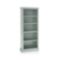 Cameo Blue Grey Open Bookcase with Left Crown + Reviews | Crate and Barrel
