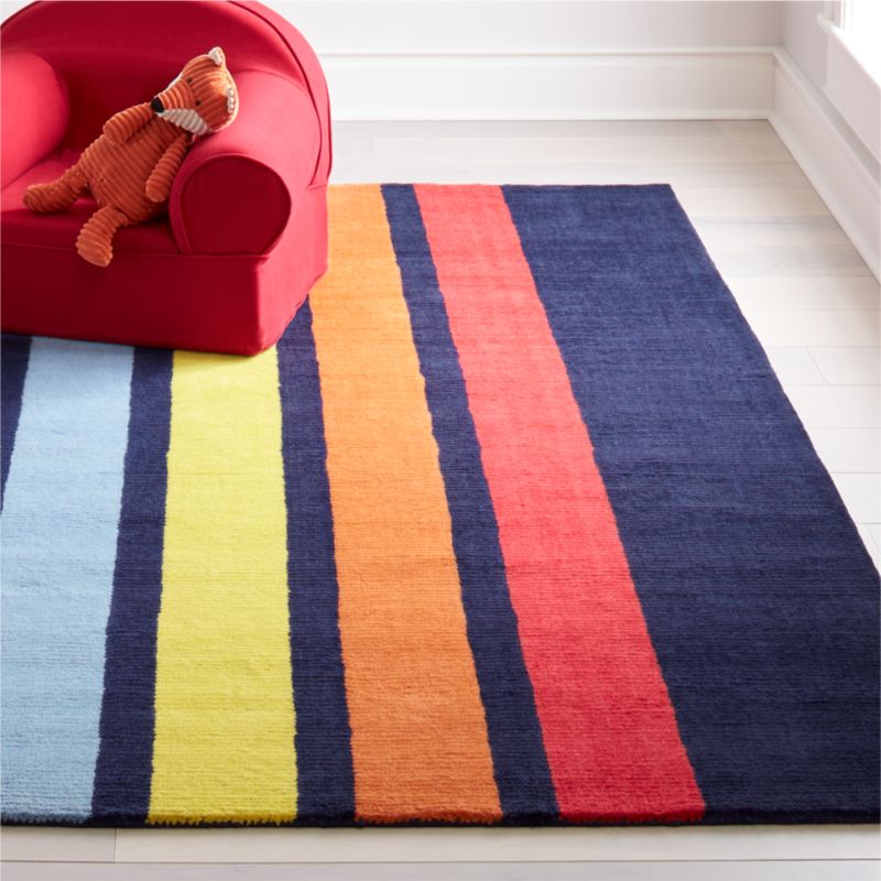 Colorful Striped 8 x 10' Rug | Crate and Barrel