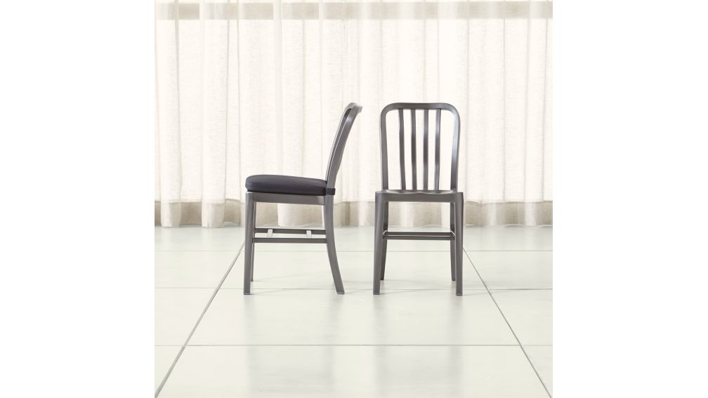 Delta Nickel Dining Chair and Cushion | Crate and Barrel Canada