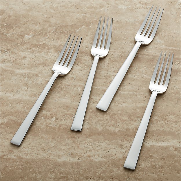 Four-Piece Dinner Fork Set | Crate and Barrel