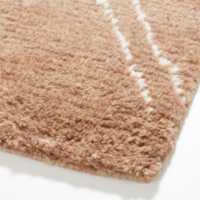 Dolomites Wool Hand-Knotted Caramel Brown Area Rug 6'x9' | Crate & Barrel