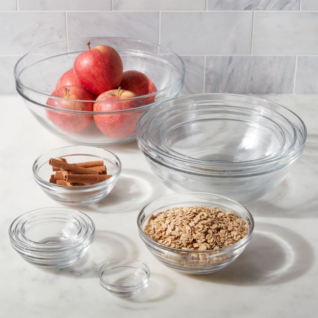 Duralex Glass Bowls Set Of 10 Reviews Crate And Barrel