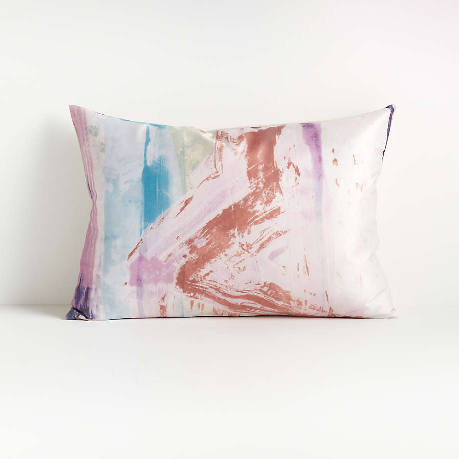 Fiale Pink Abstract Pillow 22"x15" with Feather-Down Insert + Reviews ...