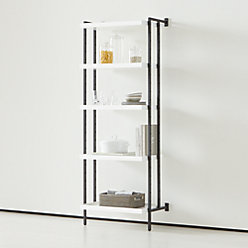 Flex Modular 24" 4-Shelf Half Bookcase + Reviews | Crate and Barrel