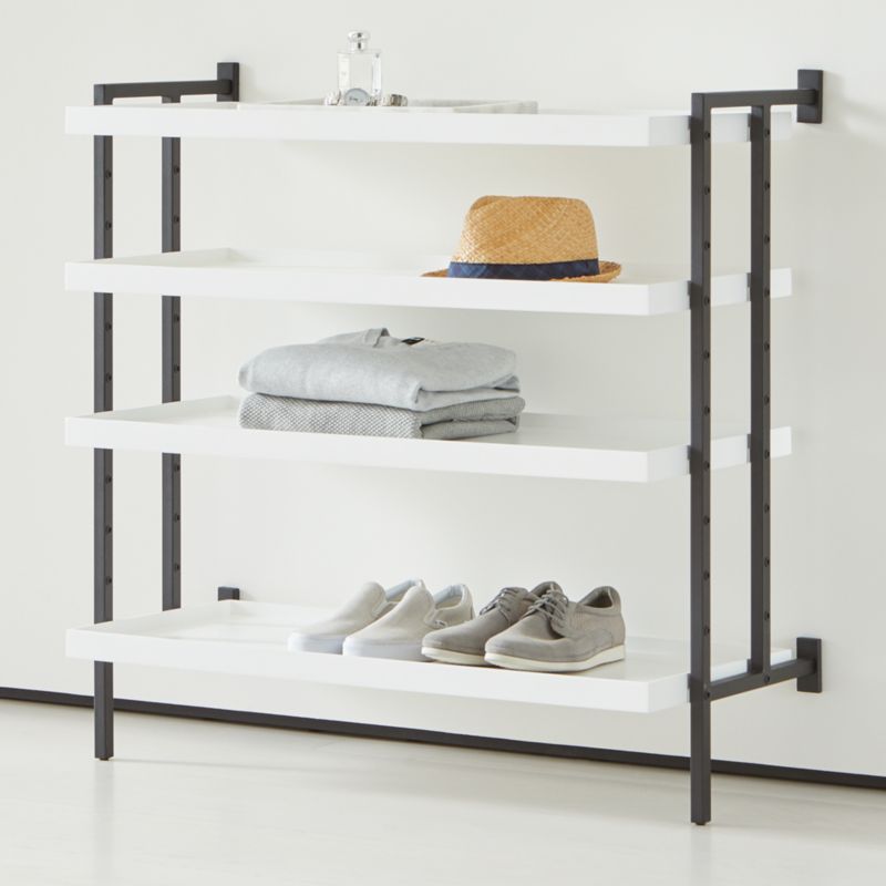 Flex Modular 36" 4-Shelf Half Bookcase | Crate and Barrel