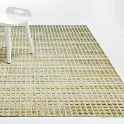 Green Ombre Viscose Rug Swatch | Crate and Barrel