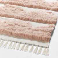 Hi/Low Scallop Elegant Pink Flatweave Kids Performance Area Rug 5x8 ...