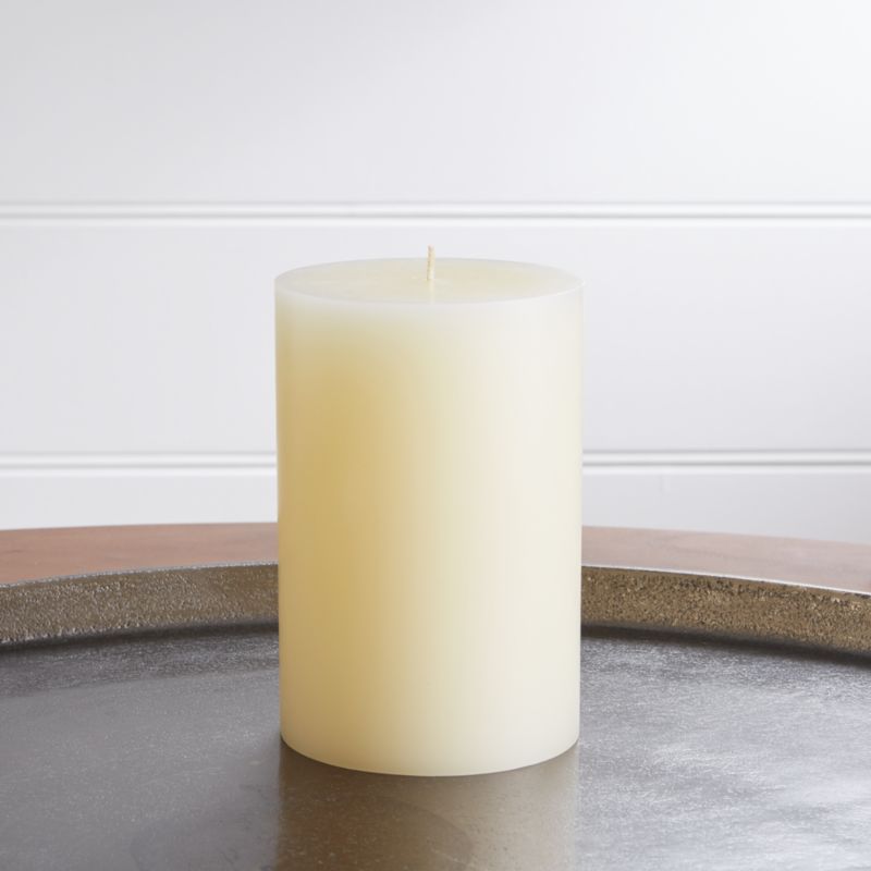4"x6" Ivory Pillar Candle + Reviews | Crate and Barrel