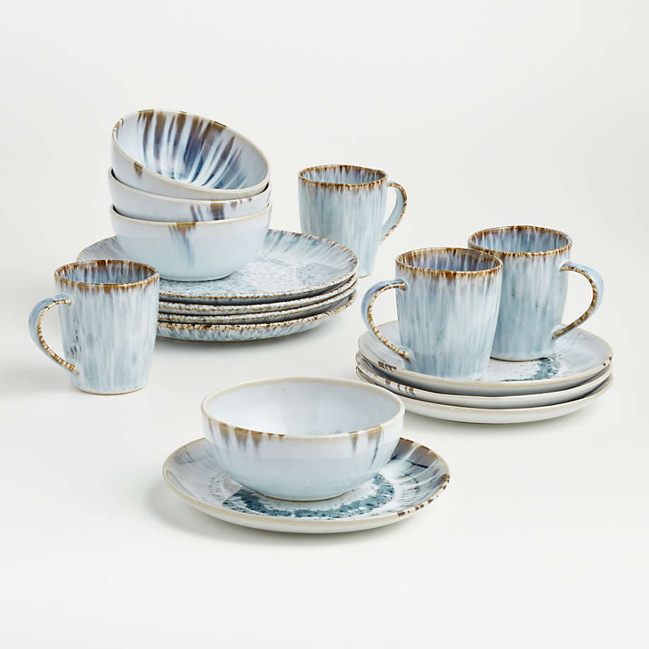 Julo 16-Piece Blue and White Dinnerware Set + Reviews | Crate and ...