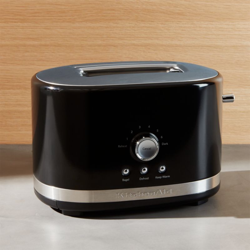 KitchenAid Onyx Black 2-Slice Toaster + Reviews | Crate and Barrel