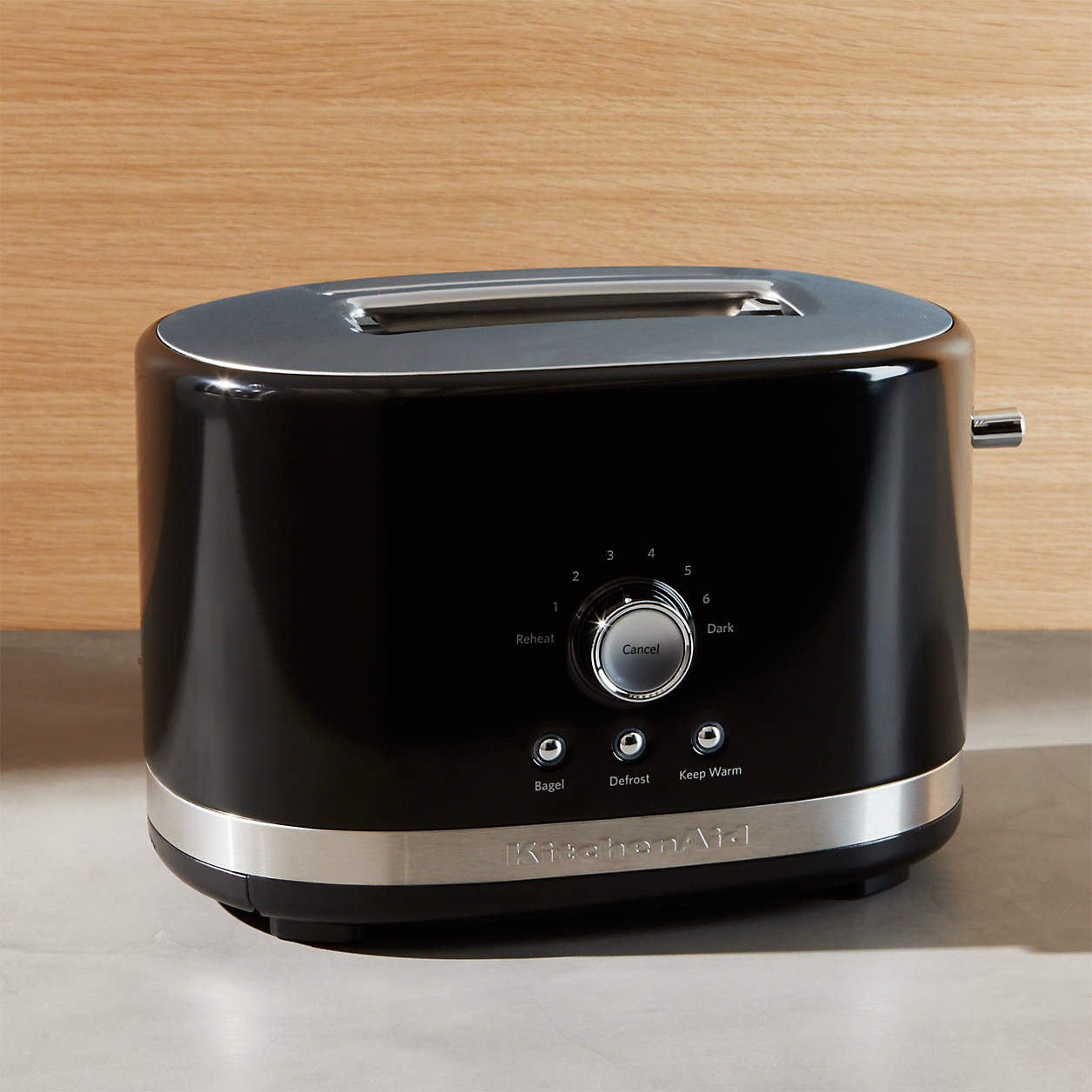 KitchenAid Onyx Black 2-Slice Toaster + Reviews | Crate and Barrel