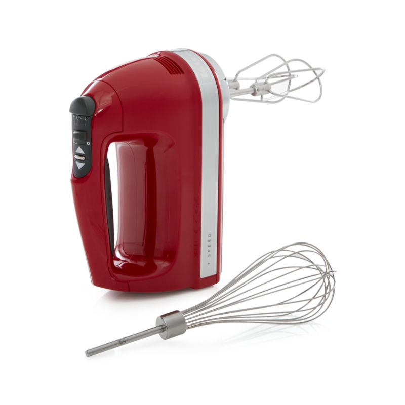 KitchenAid Empire Red 7-Speed Hand Mixer + Reviews | Crate and Barrel