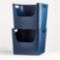 Large Dark Blue Metal Stacking Storage Bin | Crate and Barrel Canada
