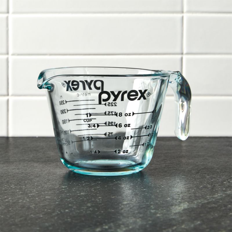 Pyrex 1-Cup Measuring Cup + Reviews | Crate and Barrel
