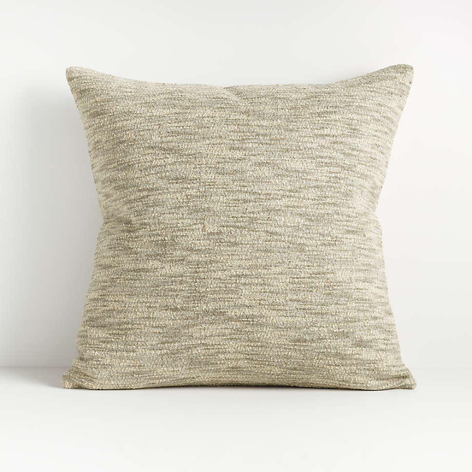 Ria Neutral Pillow 20" with Feather-Down Insert + Reviews | Crate and ...