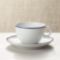 Roulette Blue Band Cup and Saucer | Crate and Barrel