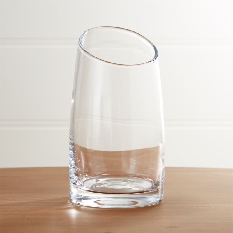Slant Medium Glass Vessel Reviews Crate And Barrel