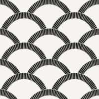 Tempaper Black and Cream Mosaic Scallop Removable Wallpaper | Crate ...