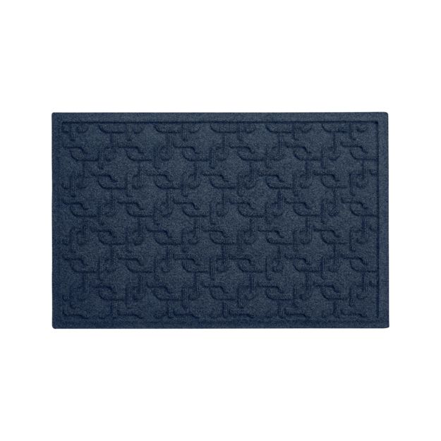 Thirsty Links Blue Doormat 22"x34" | Crate and Barrel