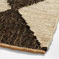 Toulon Jute Diamond Checkered Black Area Rug 10'x14' + Reviews | Crate ...