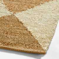 Toulon Jute Diamond Checkered White Area Rug 10'x14' + Reviews | Crate ...