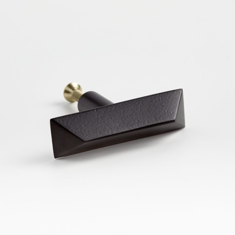 Matte Black Triangle Knob | Crate and Barrel