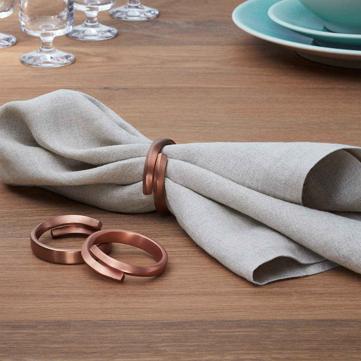 Wrap Copper Napkin Ring + Reviews | Crate and Barrel