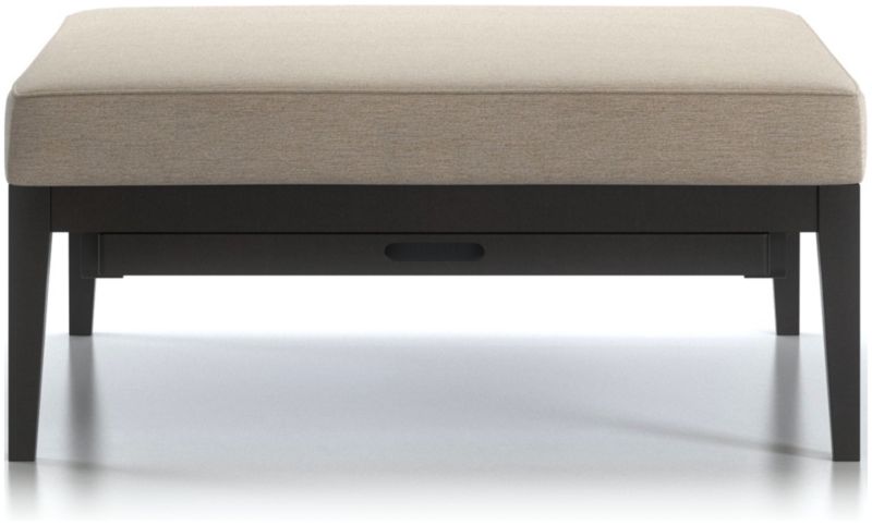 Nash Square Ottoman with Tray | Crate and Barrel